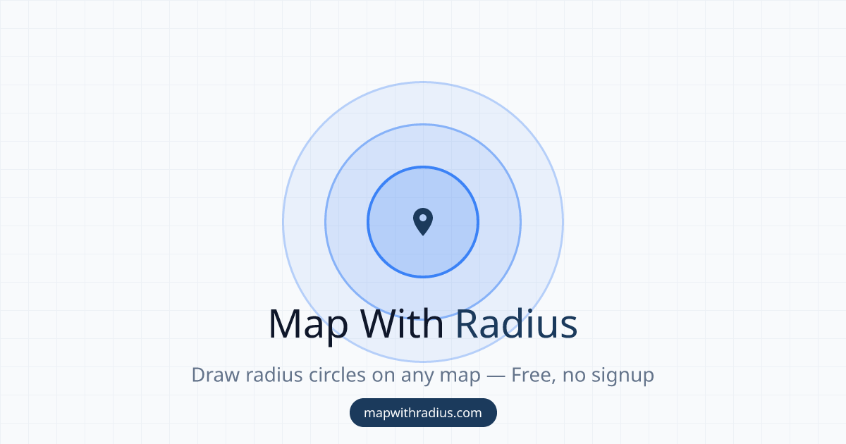 Map With Radius — Draw a Radius Circle on Any Map (Free)